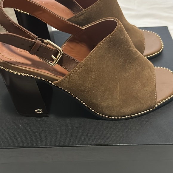 Coach | Shoes | Coach Maxine Suede Brown Sandals | Poshmark